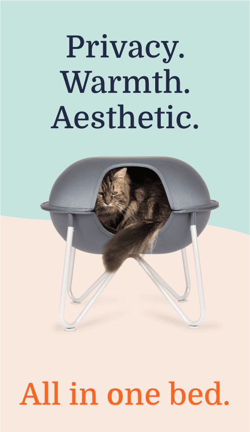 Hepper Pod Cat Bed Comforting Elevated Tower | Hepper