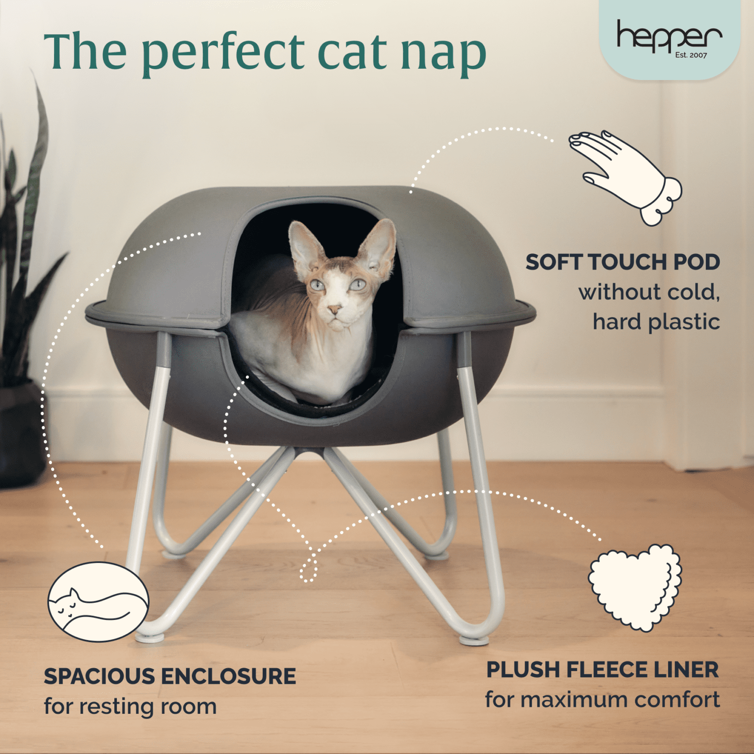 Hepper Pod Bed Comforting Elevated Tower | Hepper