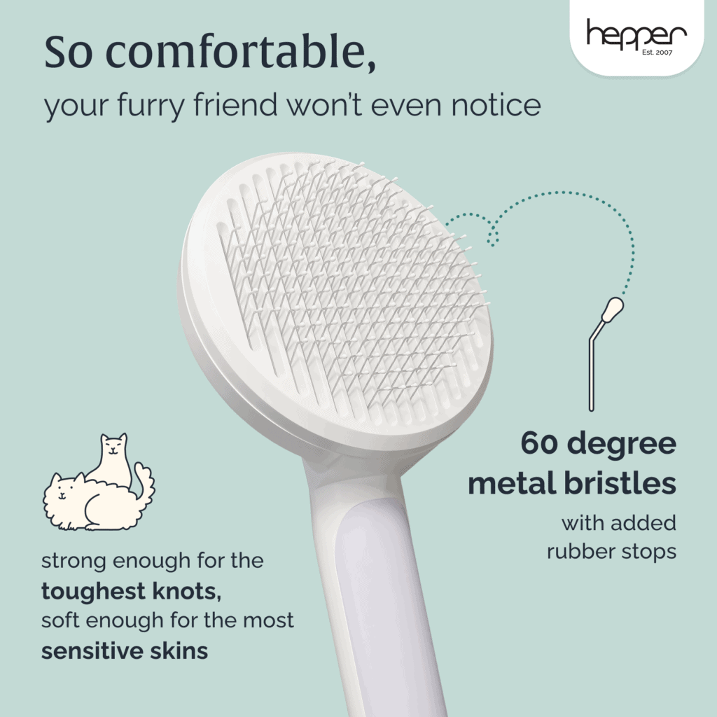 Deshedding Cat Brush (Comb Long or Short Hair) | Hepper Modern Cat ...