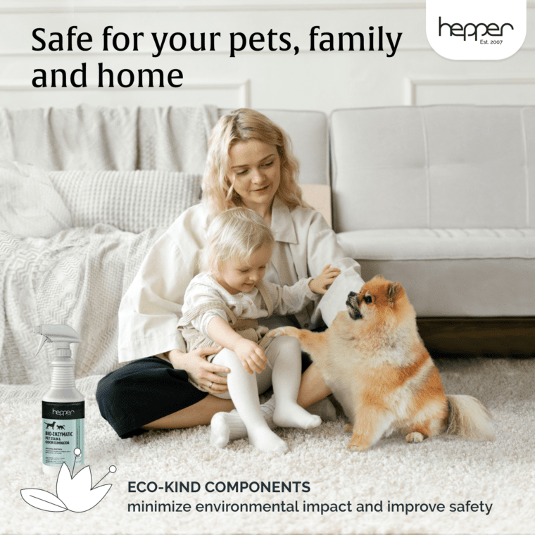 Hepper Advanced Bio-Enzyme Pet Stain & Odor Eliminator Spray | Hepper