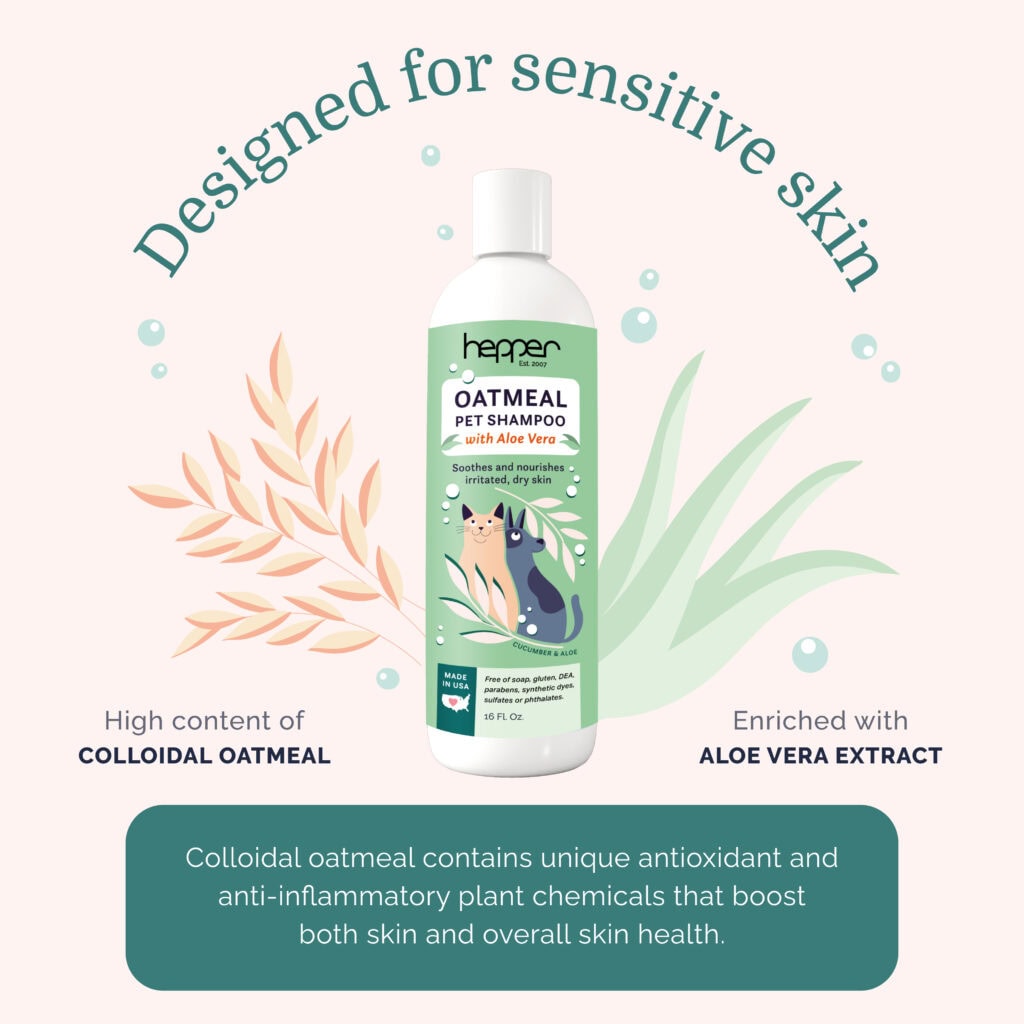 Hepper Colloidal Oatmeal Pet Shampoo (Aloe and Cucumber Scent) | Hepper