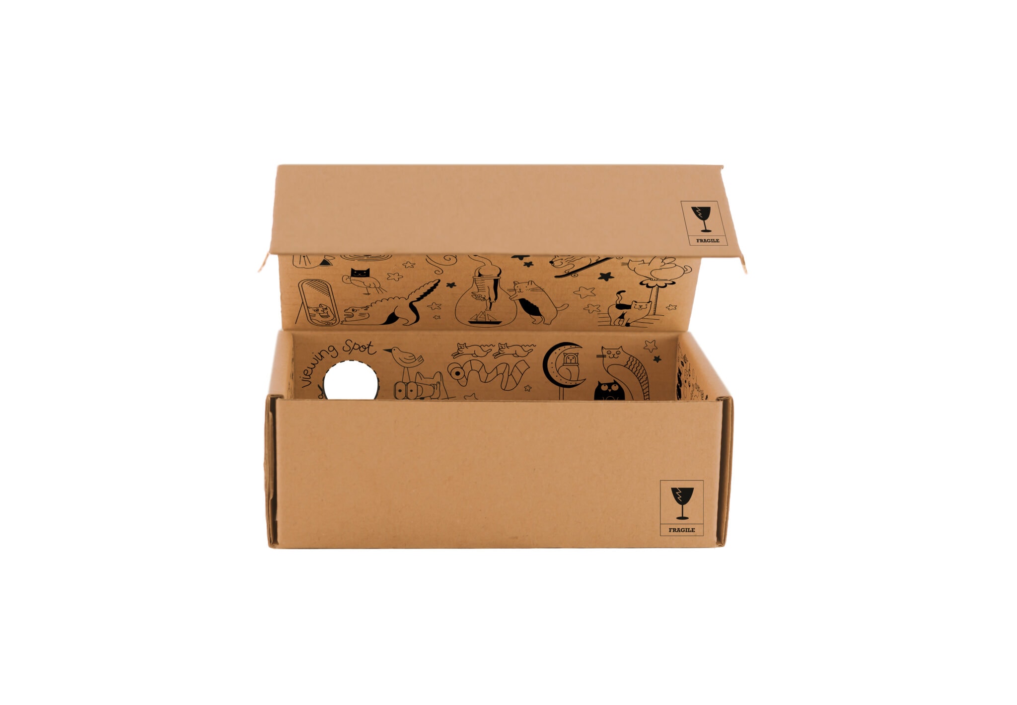 "Just A Box" Cardboard Box Cat Bed - What They Really Want! | Hepper