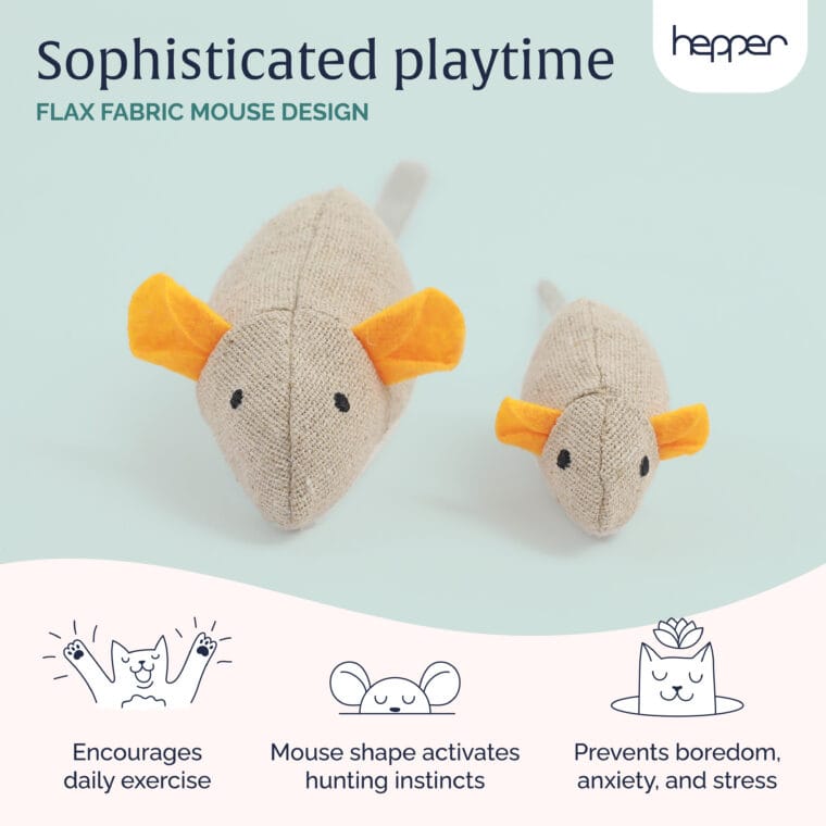 Mice Toy Set (Flax) - Awaken the Hunter | Hepper