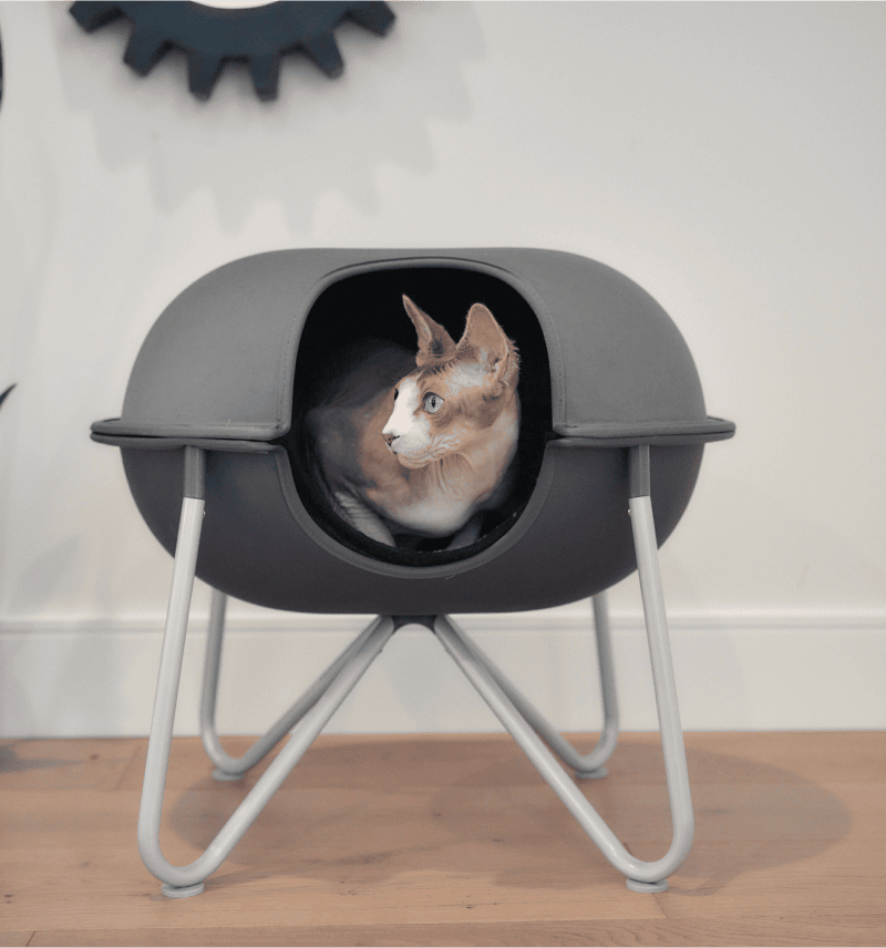 Hepper Pod Cat Bed Comforting Elevated Tower | Hepper